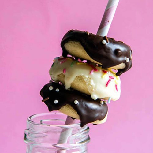 Glazed Mini Vanilla Doughnuts - Glazed Mini Vanilla Doughnuts