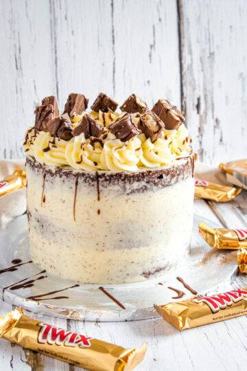 The Ultimate Twix Cake - Crumbs and Corkscrews