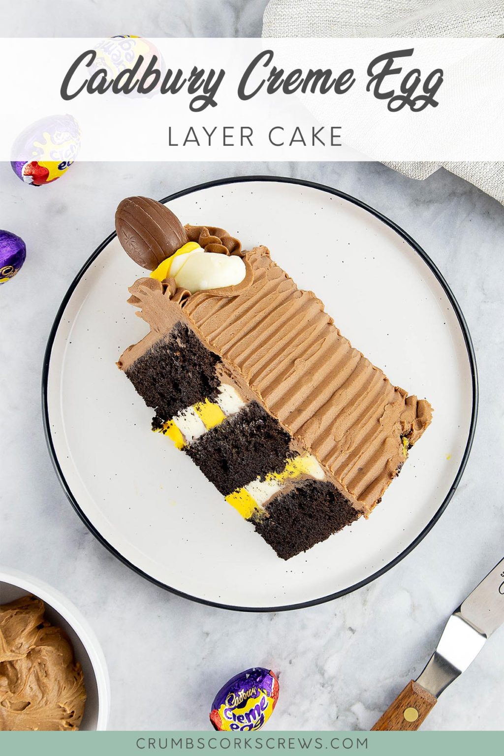 Creme Egg Cake - Crumbs and Corkscrews