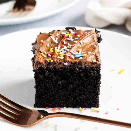 Chocolate Tray Bake Cake - Crumbs and Corkscrews
