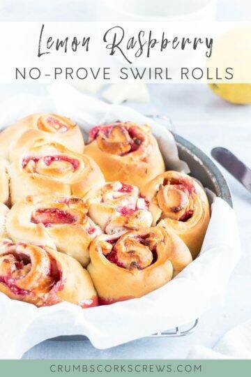 Lemon Raspberry Swirl Rolls - Crumbs and Corkscrews