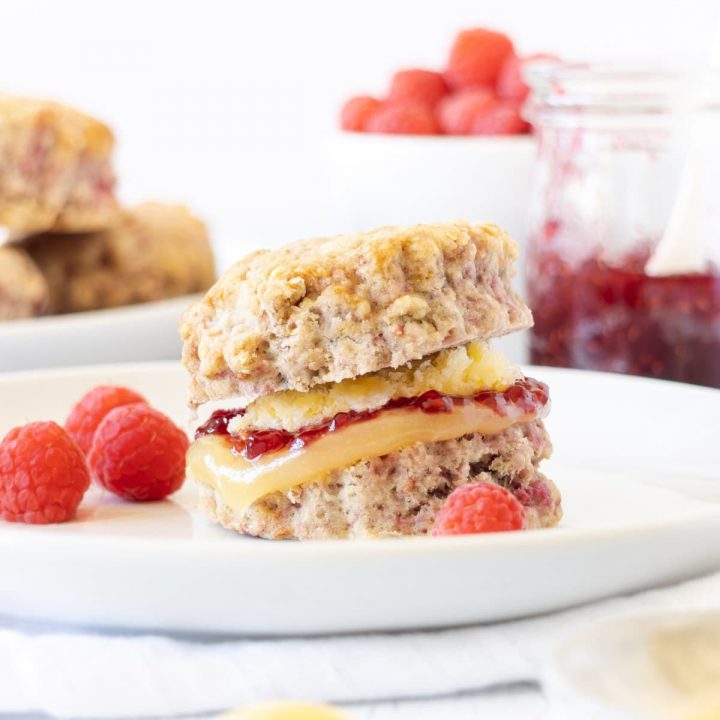 Easy Raspberry Baked Oats Muffins - Crumbs & Corkscrews