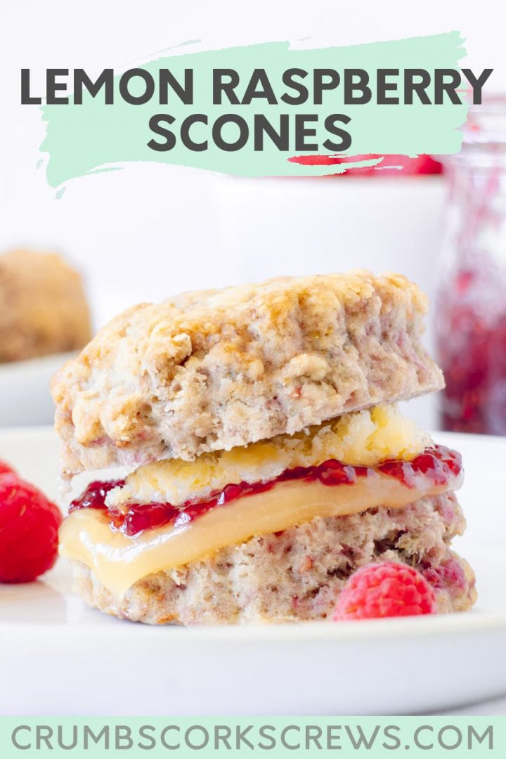 Quick & Easy Lemon Raspberry Scones - Crumbs and Corkscrews