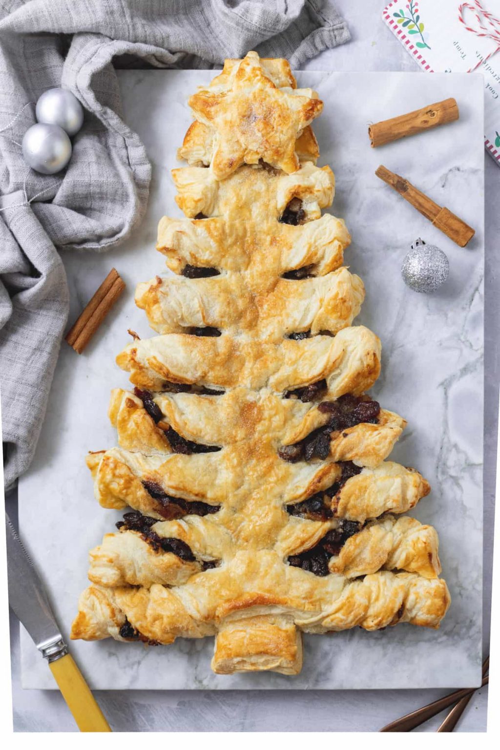 Puff Pastry Christmas Tree - Crumbs and Corkscrews