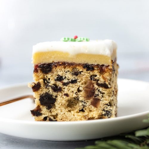 Vanilla Tray Bake Cake - Crumbs and Corkscrews