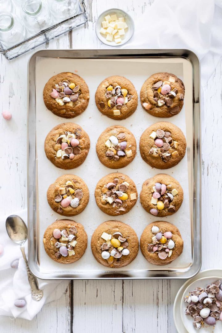 Mini Egg Cookies - Crumbs and Corkscrews