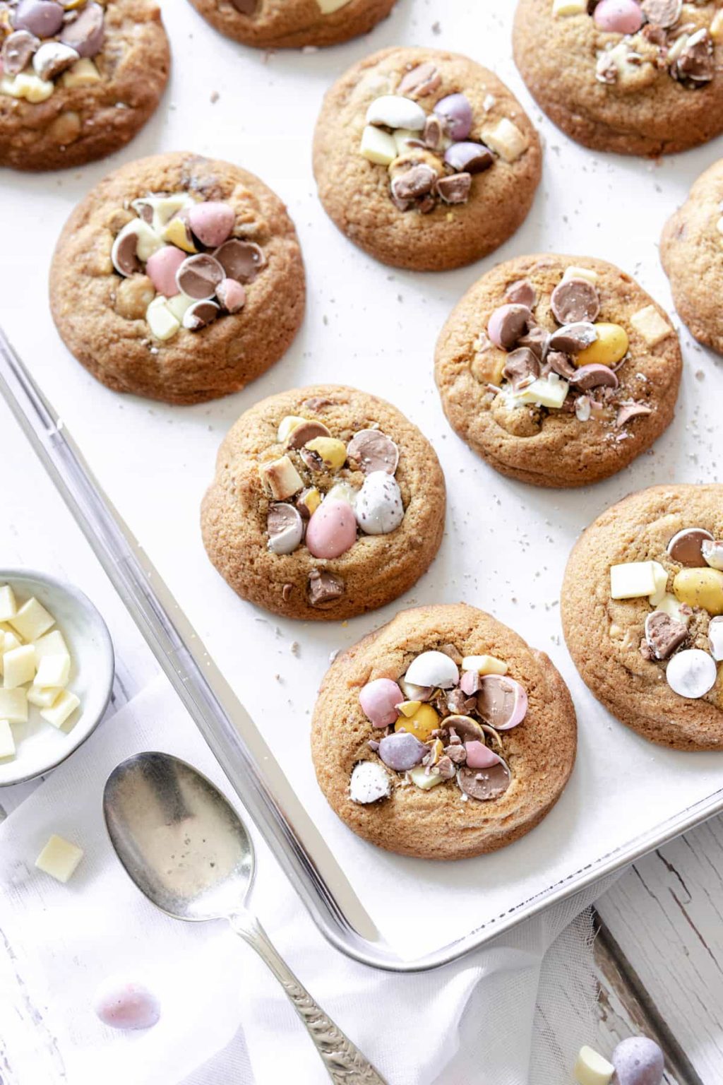 Mini Egg Cookies - Crumbs and Corkscrews