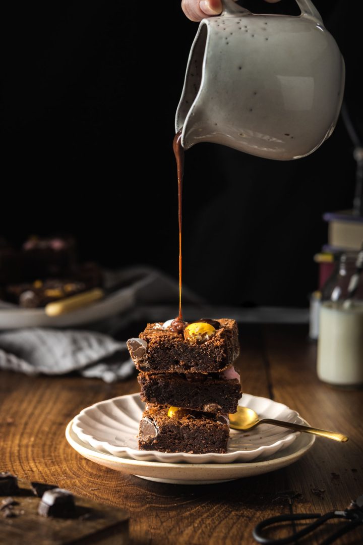 Mini Egg Brownies - Crumbs and Corkscrews