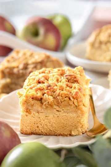 Apple Crumble Tray Bake - Crumbs and Corkscrews