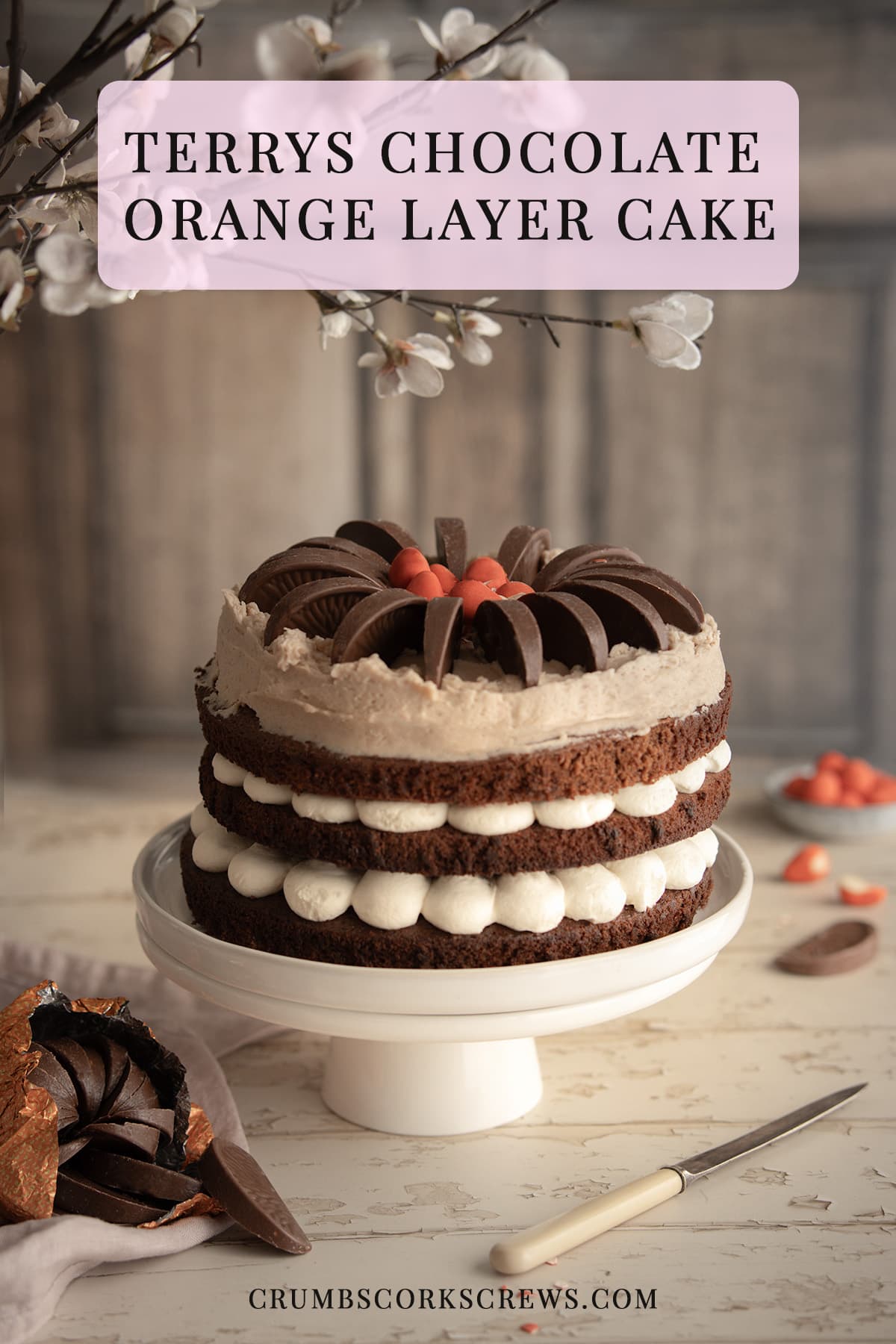 Terry's Chocolate Orange Cake – Three Layer Fudgy Sponge - Crumbs and ...